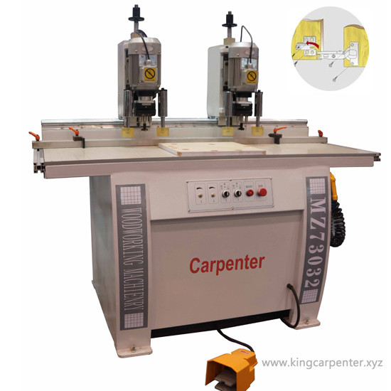 Double heads cabinet hinge drilling boring machine MZ73032 Double heads cabinet hinge drilling boring machine MZ73032