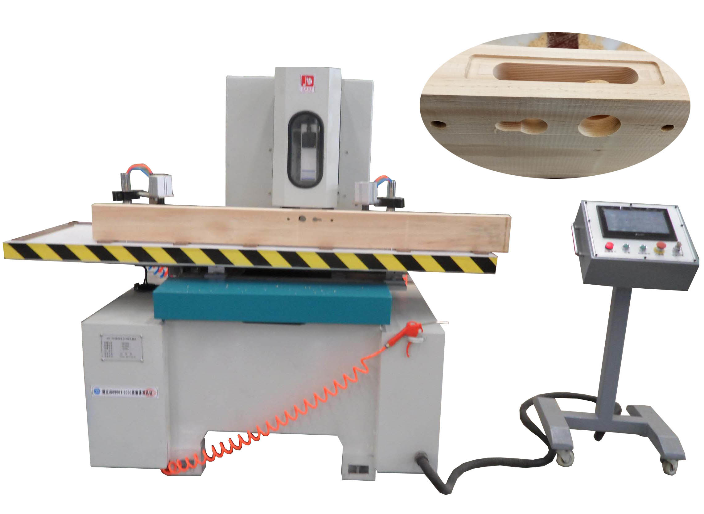 CNC mortiser wooden door hinge key hole lock hole mortising machine