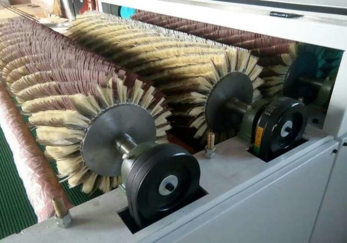 Wood Profile Moulding brush sanding machine with 6 sandpaper roller brush